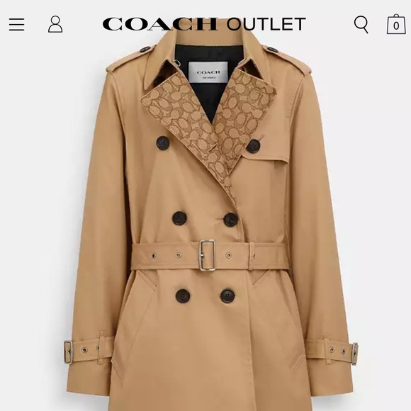 Coach | Jackets & Coats | Coach Short Trench Coat In Khaki | Poshmark